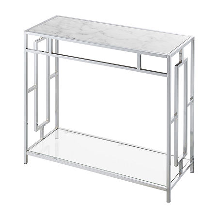 Click here for Town Square Metal Console Table  One Size  White prices