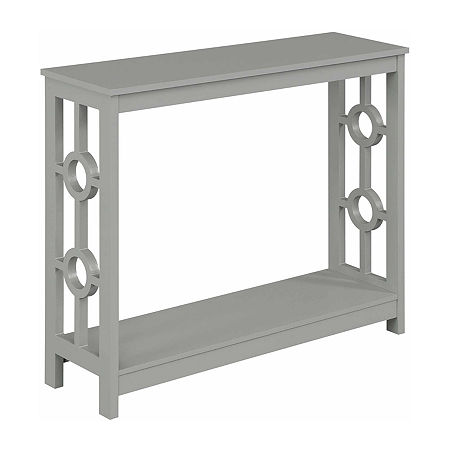 Click here for Ring Console Table With Shelf  One Size  Gray prices