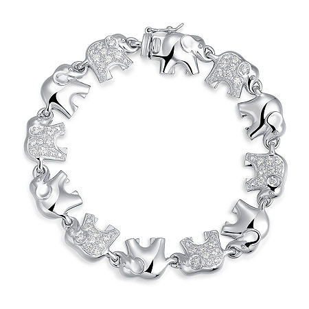 Click here for Sterling Silver Rhodium Plated Cubic Zirconia Elep... prices