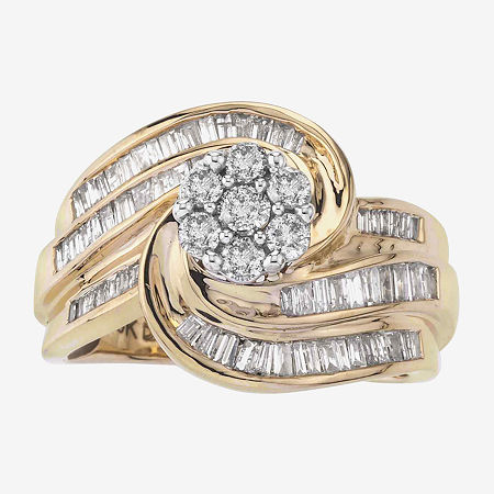Click here for 1 CT.T.W. Natural Diamond 10K Gold Swirl Ring  7 prices