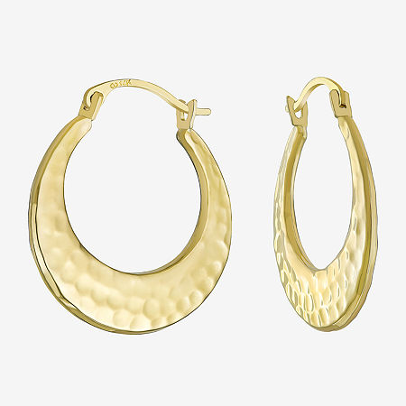 Click here for Hammered Womens 14K Gold 20mm Round Hoop Earrings... prices