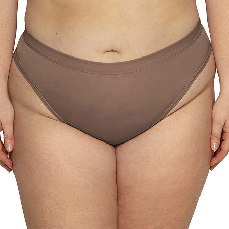 Click here for Curvy Couture Silky Smooth High Cut Thong Panty -... prices