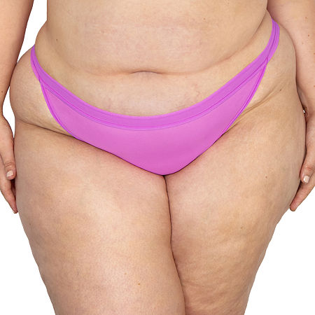 Click here for Curvy Couture Sheer Mesh String Bikini Panty - 137... prices