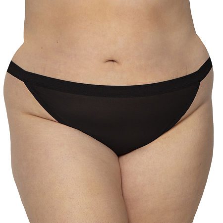 Click here for Curvy Couture Sheer Mesh G-String Panty - 1381  La... prices