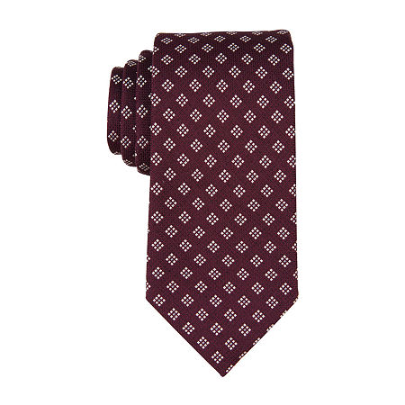 Click here for Stafford Premium Bluff Grid Tie  One Size  Red prices