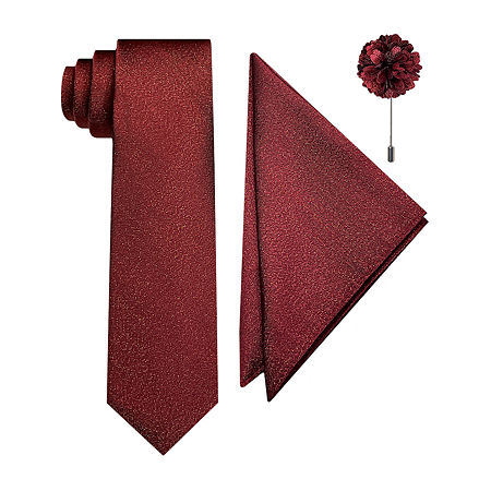 Click here for J. Ferrar Shimmer Tie Set  One Size  Red prices