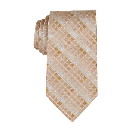 Click here for Stafford Stewart Geo Geometric Tie  One Size  Beig... prices