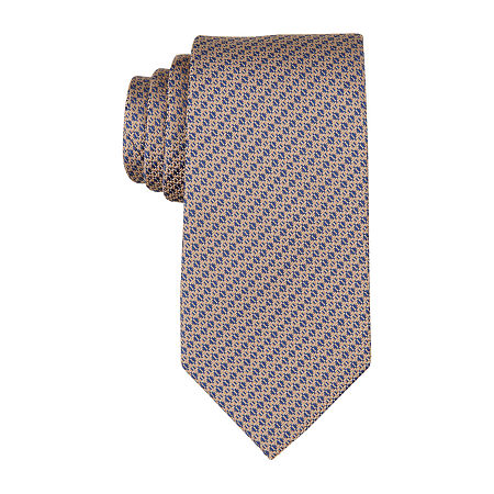 Click here for Stafford Geometric Tie  One Size  Beige prices