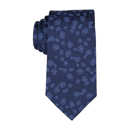 Click here for Stafford Mono Floral Tie  One Size  Blue prices
