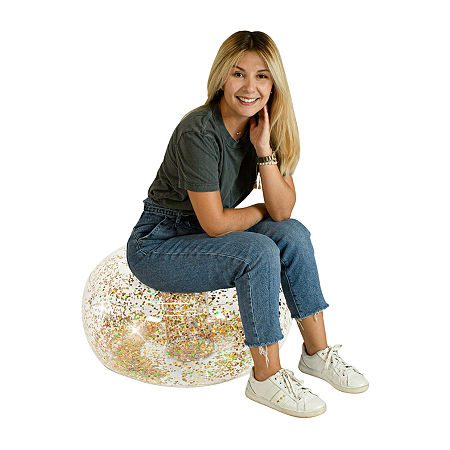 Click here for PoolCandy Gold Glitter Ottoman  One Size  Yellow prices