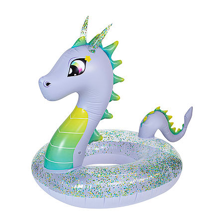Click here for PoolCandy Glitter Sea Dragon - 40IN Purple Pool Tu... prices
