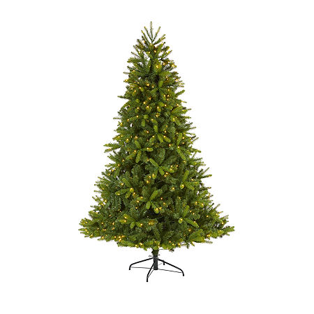 Click here for Nearly Natural New Haven Faux 7 Foot Pre-Lit Spruc... prices