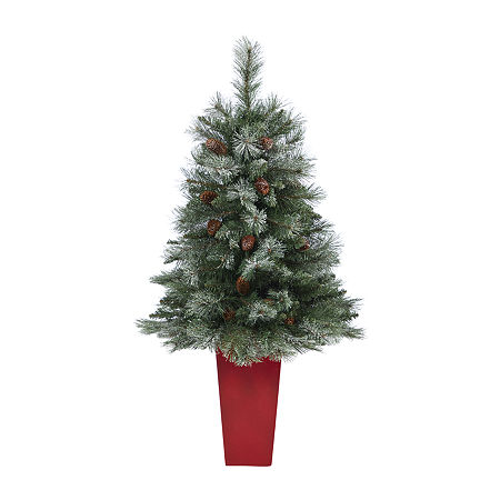 Click here for Nearly Natural Snowed Frenchps Faux 4 Foot Pine Ch... prices