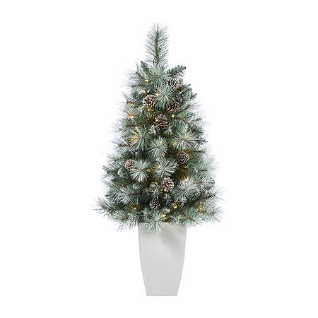 Click here for Nearly Natural Frosted Tip Faux 3 1/2 Foot Pre-Lit... prices