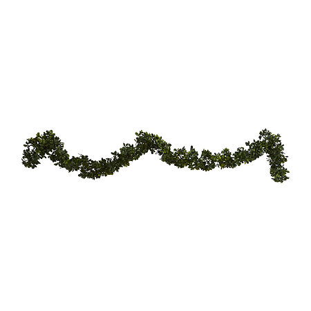 Nearly Natural 6 Boxwood Artificial Garland  Set of 4 - Green