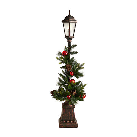 Click here for Nearly Natural 5ft. Lamp Post With Faux Greenery C... prices