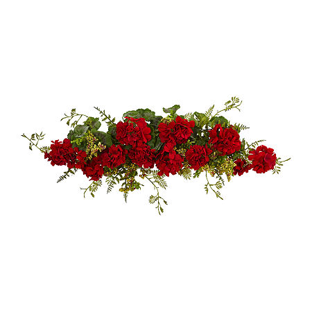 Nearly Natural 32 Geranium & Berry Swag - Red