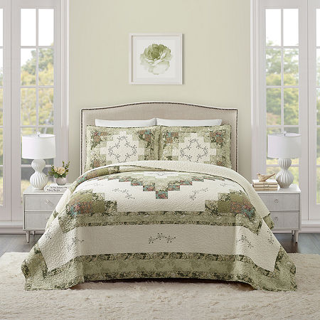 Click here for Laurel & Mayfair Alexis Floral Cotton Bedspread  O... prices