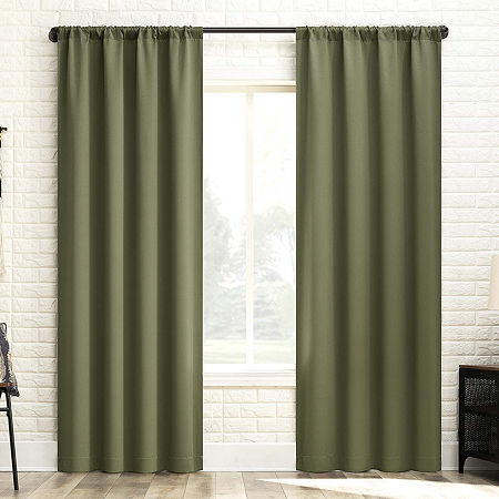 Bergen Theater Grade Extreme 100 Blackout Rod Pocket Curtain Panel - Sage green