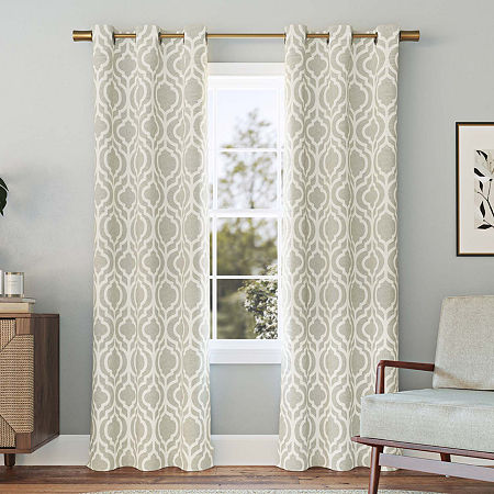 Click here for Eldon Trellis Print Blackout Grommet Curtain Panel... prices