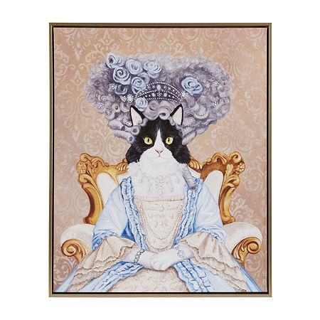 Madison Park Pet Portrait Bridger Kitty Framed Canvas Wall Art - Open Misce