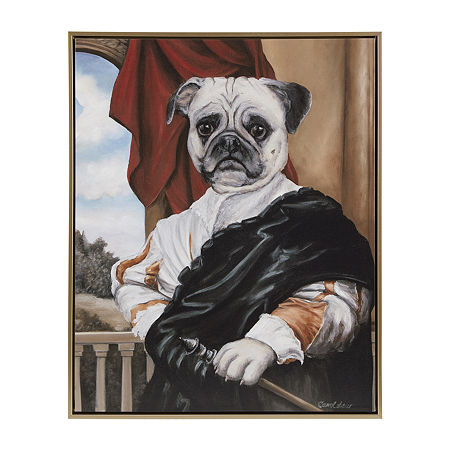Madison Park Pet Portrait Captains Guard Pug Framed Canvas Wall Art - Open Misce