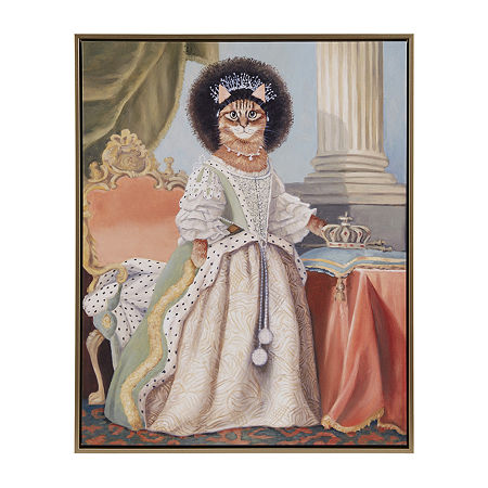 Madison Park Pet Portrait Kitty Queen Charlotte Framed Canvas Wall Art - Open Misce