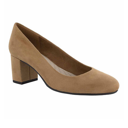 Click here for Easy Street Womens Proper Block Heel Pumps  7 Narr... prices