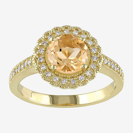 Click here for Genuine Citrine and 1/7 CT. T.W. Diamond Ring  5... prices