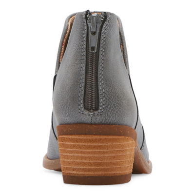 BOC by Born Womens Lucy Stacked Heel Booties, Color: Light Grey - JCPenney