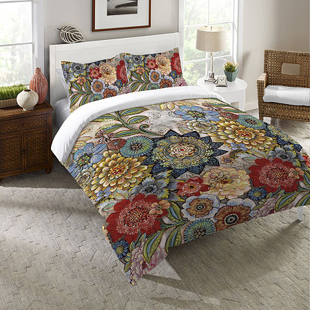 Click here for Laural Home Boho Bouquet Midweight Comforter  One... prices