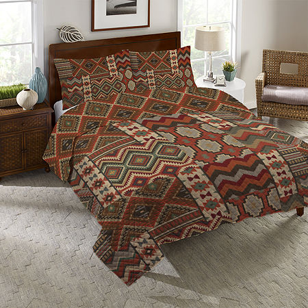 Click here for Laural Home Country Mood Navajo Quilt Set  One Siz... prices