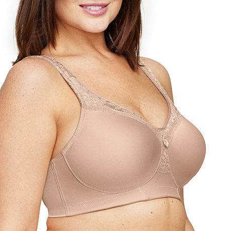 Glamorise Plus Size Full Figure MagicLift Seamless Everyday Wirefree Bra #1007 - Cafe