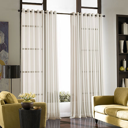 Click here for CHF Soho Voile Grommet Top Sheer Single Curtain Pa... prices