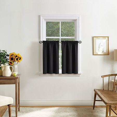 Click here for CHF Solid Twill 3-pc. Rod Pocket Window Tier  One... prices
