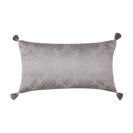 J Queen New York Mary Boudoir Embellished Decorative Pillow  15 x 21 - Lavender