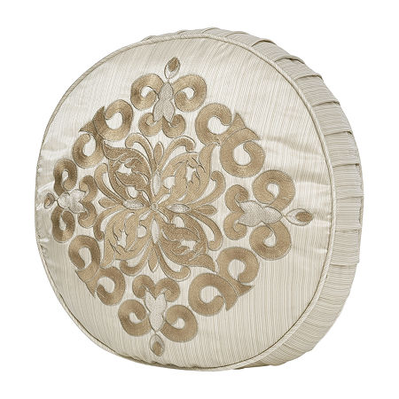 J Queen New York Amaretto Round Decorative Pillow  15 x 15 - Gold