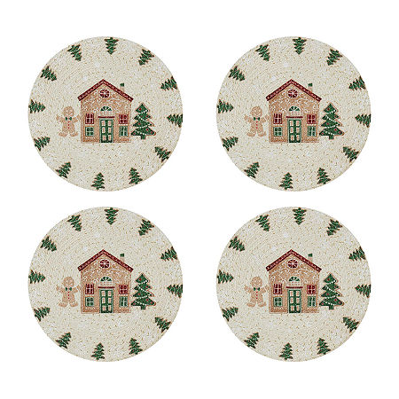 Click here for Avanti Gingerbread Village Holiday Round 4-pc. Pla... prices