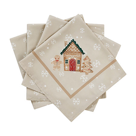 Click here for Avanti Gingerbread Village 4-pc Napkin  One Size... prices