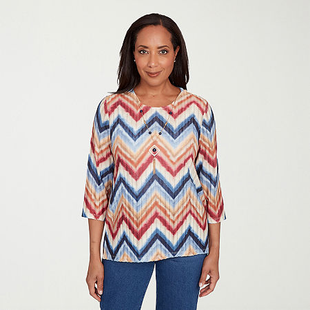 Click here for Alfred Dunner Sunset Canyon Womens Crew Neck 3/4 S... prices