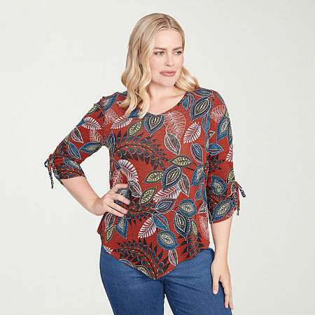 Click here for Alfred Dunner Sunset Canyon Womens V Neck 3/4 Slee... prices