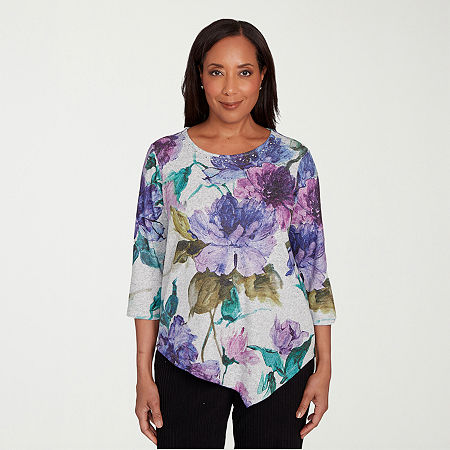 Click here for Alfred Dunner Lake Champlain Womens Crew Neck 3/4... prices