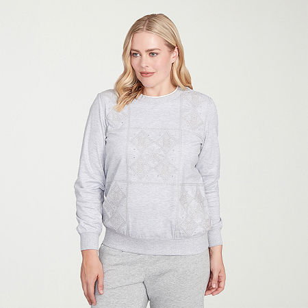 Click here for Alfred Dunner Casual Vibe Womens Crew Neck Long Sl... prices