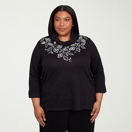 Click here for Alfred Dunner Lake Champlain Womens Mock Neck 3/4... prices