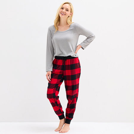 Click here for Sleep Chic Jogger Womens Flannel Pajama Pants  X-s... prices