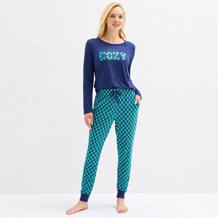 Click here for Sleep Chic Womens Crew Neck Long Sleeve 2-pc. Paja... prices