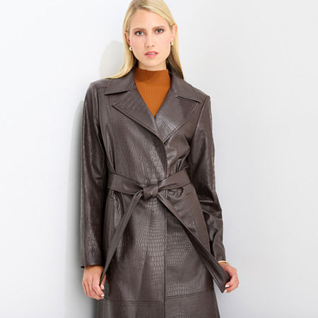 Click here for Worthington Womens Faux Leather Lightweight Trench... prices