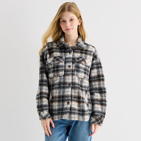 Click here for Arizona Shacket Womens Juniors Faux Fur Midweight... prices