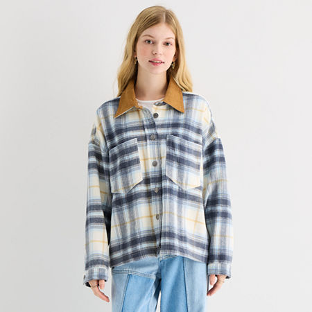 Click here for Arizona Womens Juniors Midweight Shirt Jacket  Lar... prices