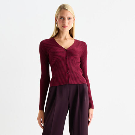 Click here for Worthington Womens Long Sleeve Button Open Front C... prices